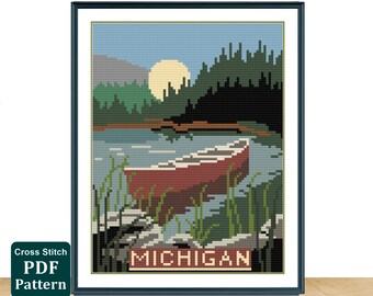 Michigan Cross Stitch - Etsy