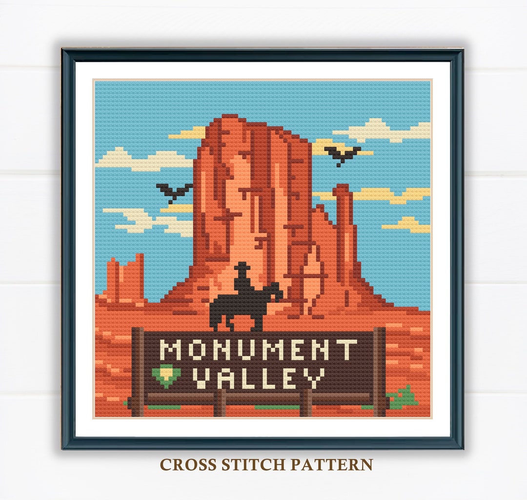 Monument Valley Cross Stitch Pattern / Utah Landscape / US National ...