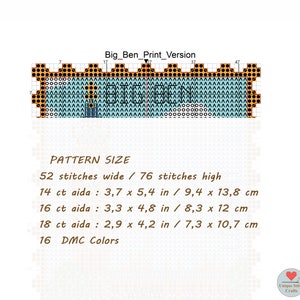 Big Ben Cross Stitch Pattern / World Landmark Series #2 / London City ...