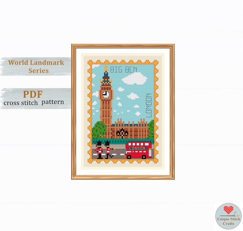 Big Ben Cross Stitch Pattern: London City Icon (digital PDF Pattern) - Etsy