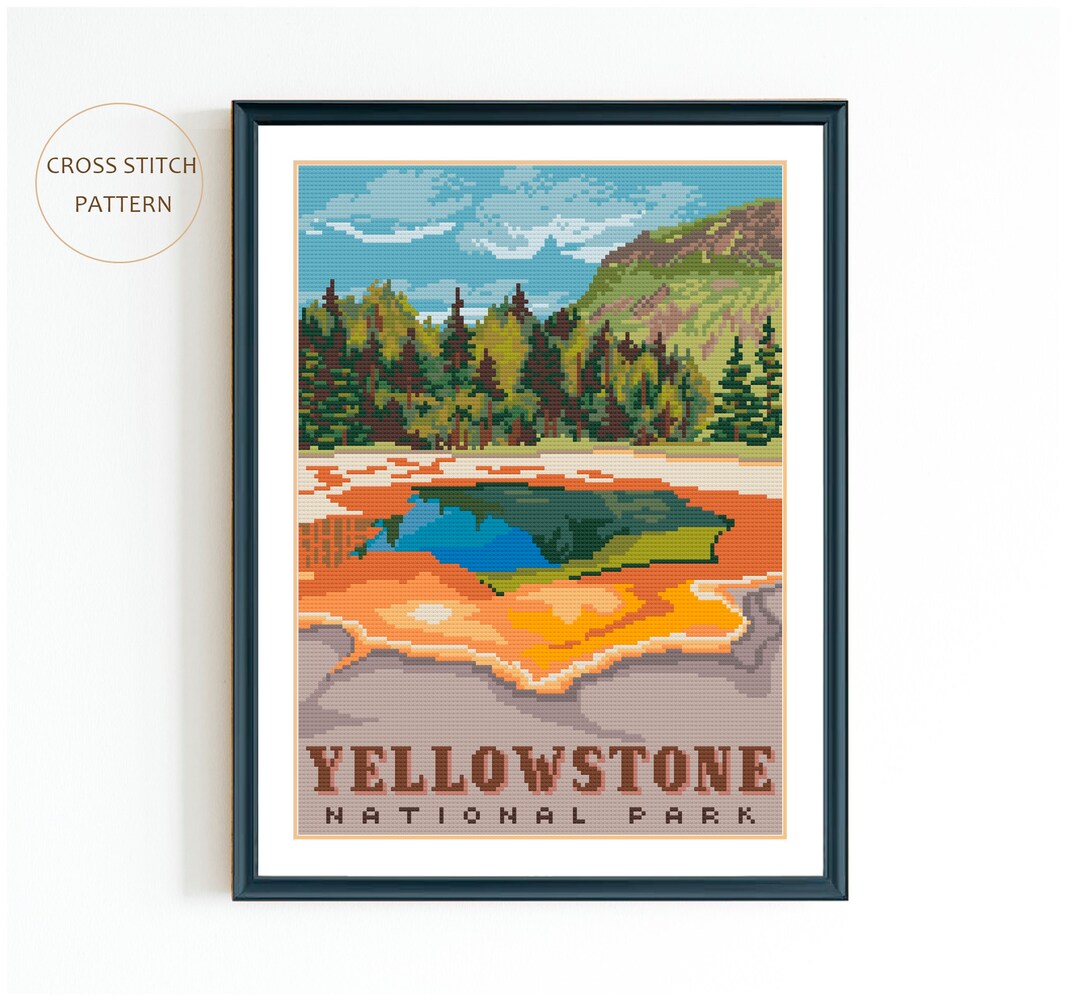 Yellowstone Cross Stitch Pattern / American National Parks / - Etsy