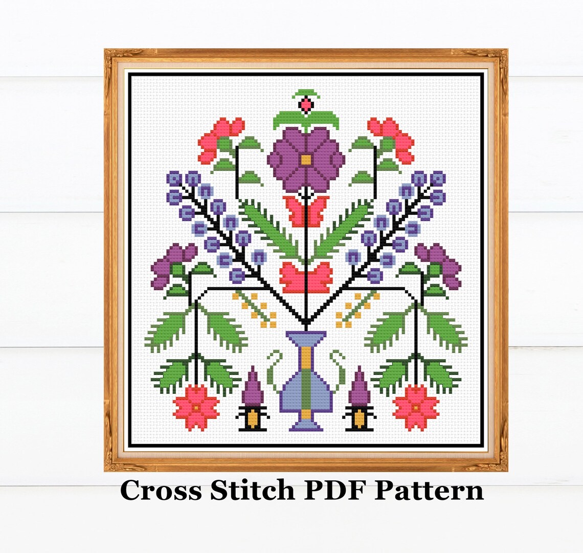 Antique Turkish Ottoman Sampler #2 Cross Stitch Digital Pattern ...