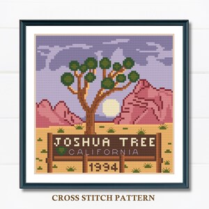 Joshua Tree Cross Stitch Pattern / National Parks Needlepoint - Etsy