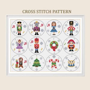 Nutcracker Ornament Set - 12 Cross Stitch Pattern Pdfs - Instant ...
