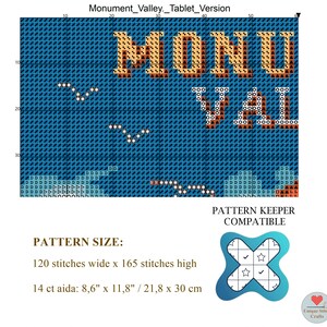 Monument Valley Cross Stitch Pattern / Utah Landscape / US National ...