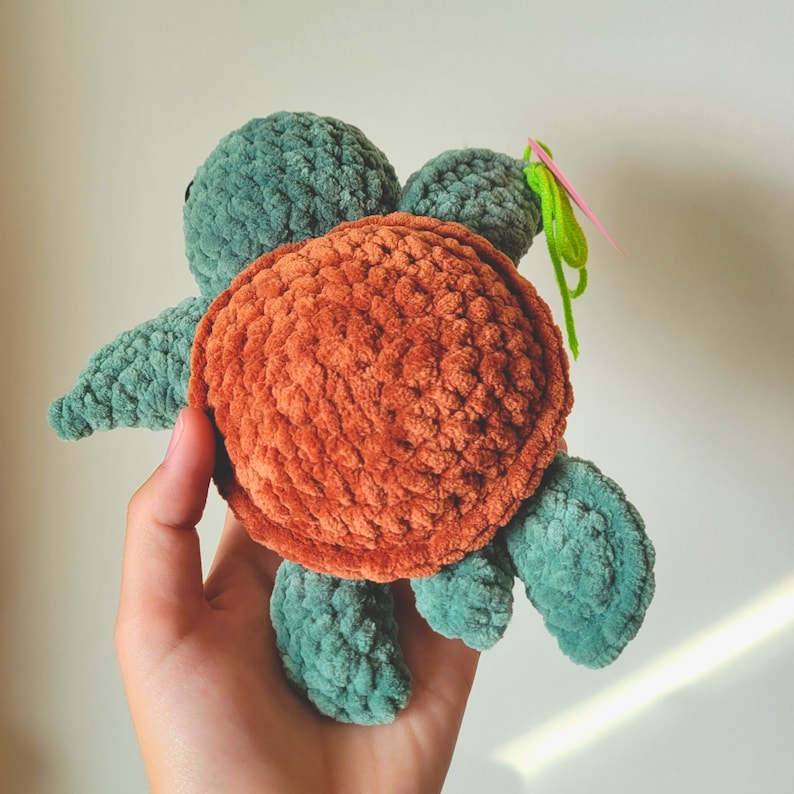 Cute Turtle Crochet Plushie stuffed Turtle Cuddly Sea Turtle Kids Toy ...