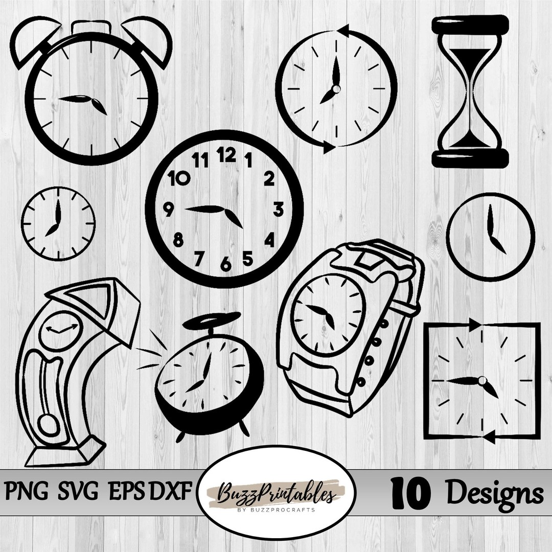 Clock Bundle Svg Clock Svg Clock Clipart Clocks Svg Clocks - Etsy