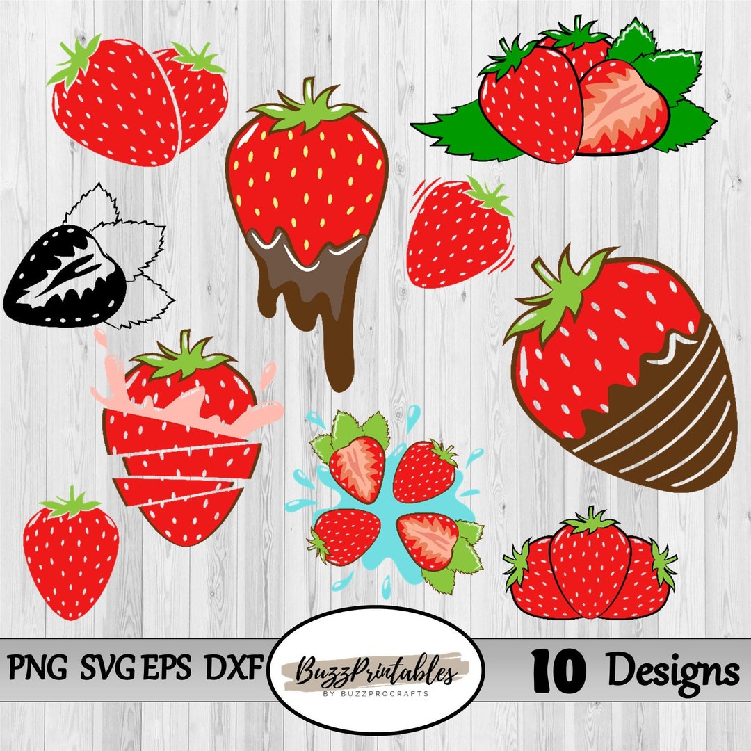 Strawberry Bundle Svg Strawberry Clipart Strawberry Cut - Etsy
