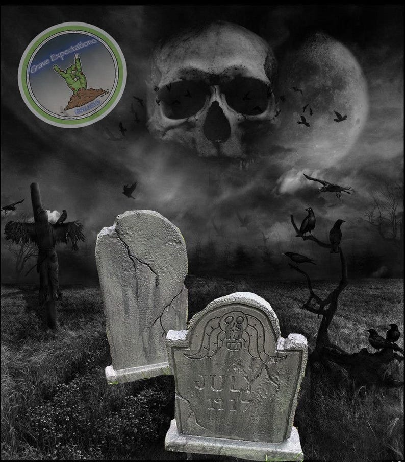 Grave Expectations: Professional Series Life-size Two Small Tombstones ...