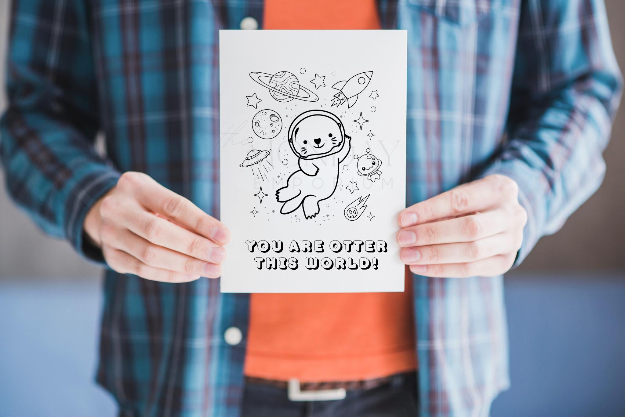 Father’s Day Coloring Page Card for Kids | Otter This World Printable ...