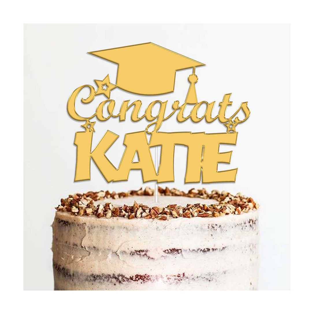 Cake Topper Personalised Graduation Acrylic Topper, Custom Colour ...