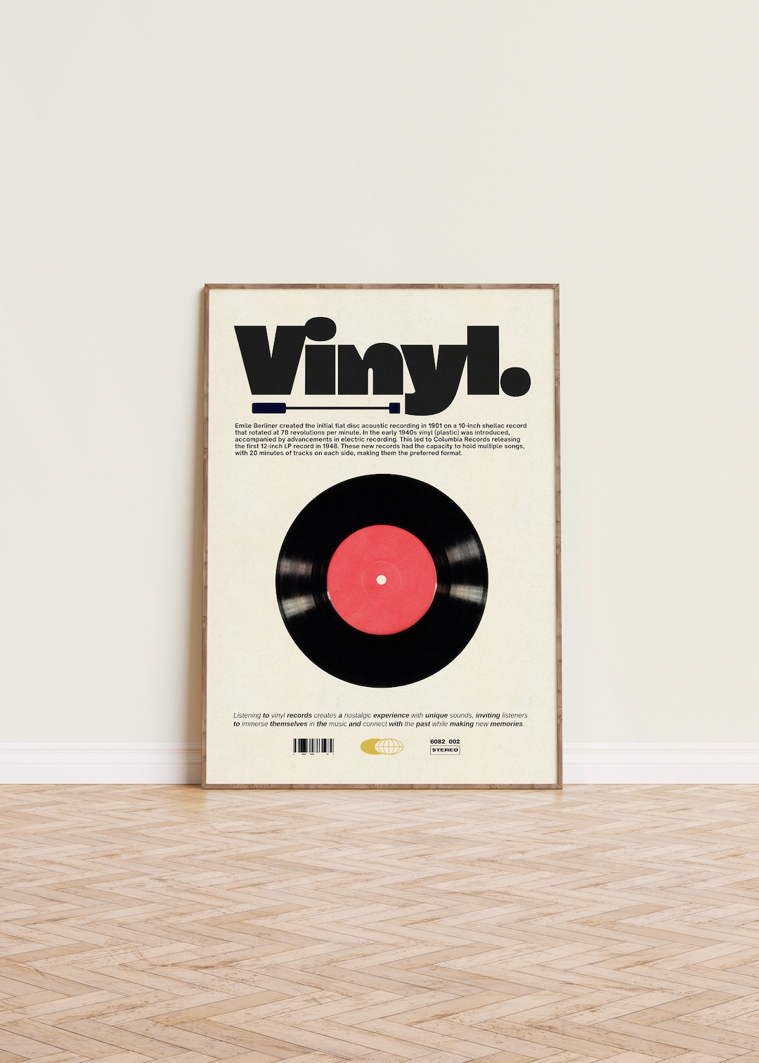 Vinyl Record Music Poster Aesthetic Art, Vintage Music Bedroom Wall Art ...