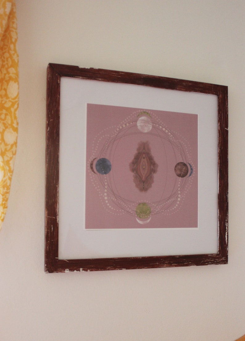Print "yoni Mandala - Sacred Portal" Vulva, Moon, Art Print, Spiritual Art, Tantra, Spiritual ...