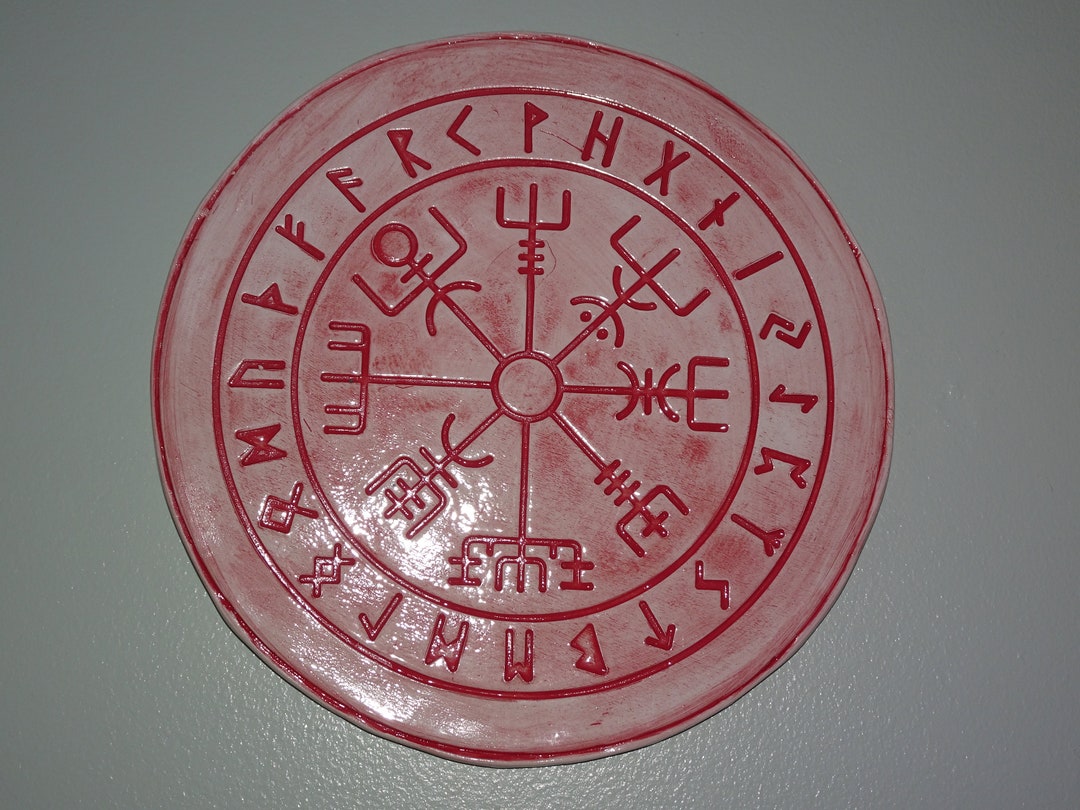 Protection Rune Sigil Vegvisir Ceramic Plaque - Etsy