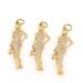 Figure Pendant, 18K Figure Pendant, Micropavé Cubic Zirconia Figure ...