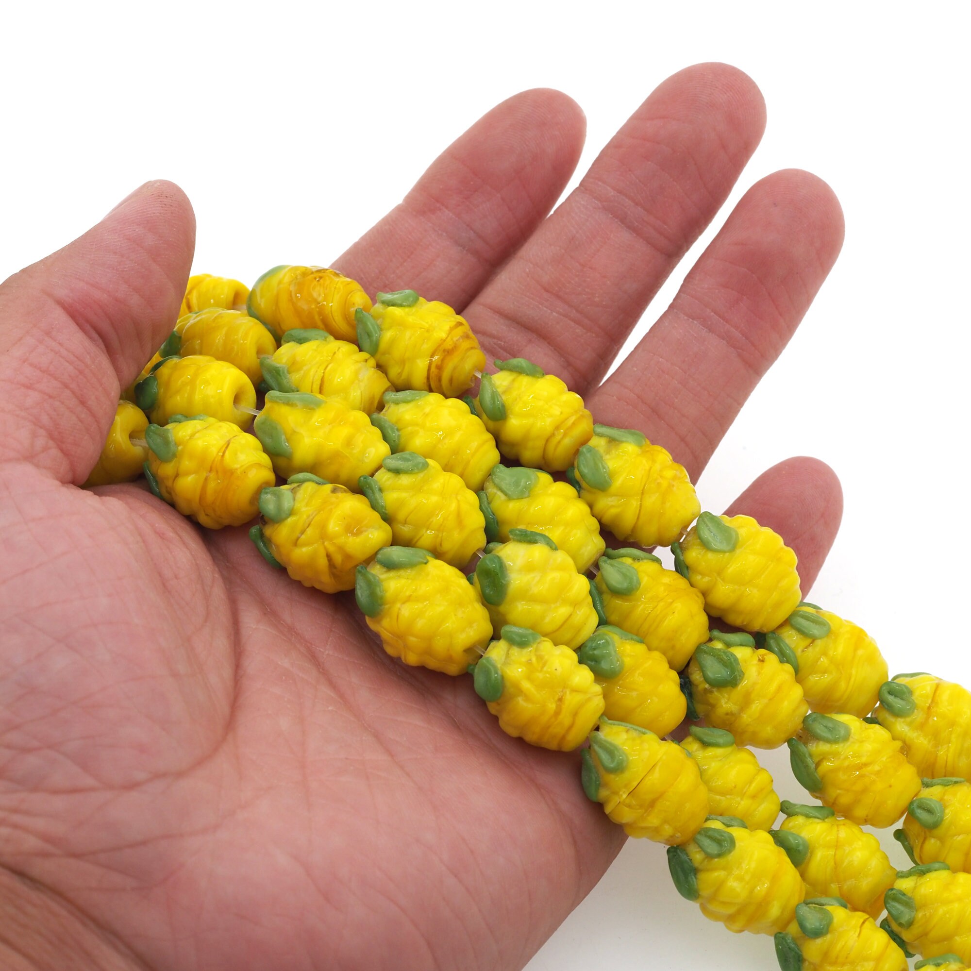 20pcs Pineapple Lucite Beads, Lucite Art Decoration Beads, Pineapple ...