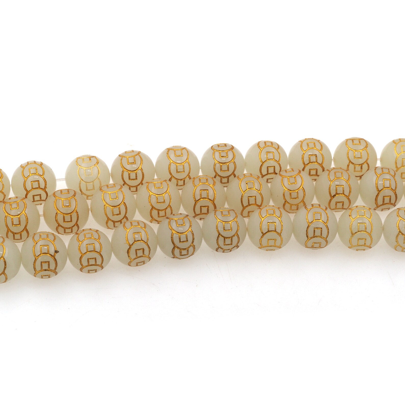 Ceramic Chinese Ancient Copper Coin Stamping Beads, Meditation to Ward ...