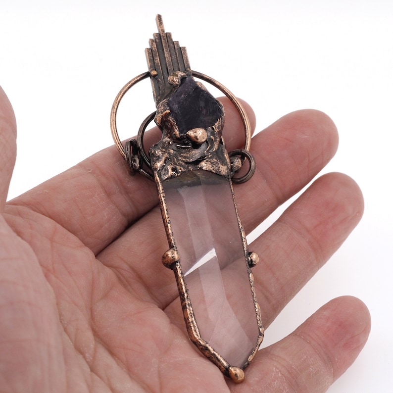 Exaggerated White Crystal Greatsword Pendant Handmade White Crystal ...