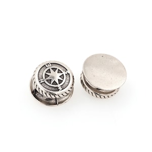 Compass Spacer Beads, Compass Spacer Beads, Compass Charm, Compass ...