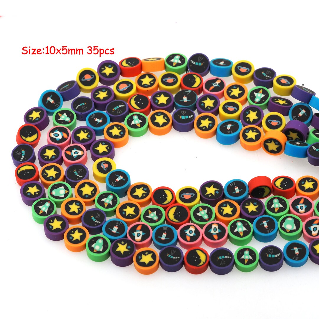 Spaceship Polymer Clay Beads Beads,space Station Polymer Clay Beads ...