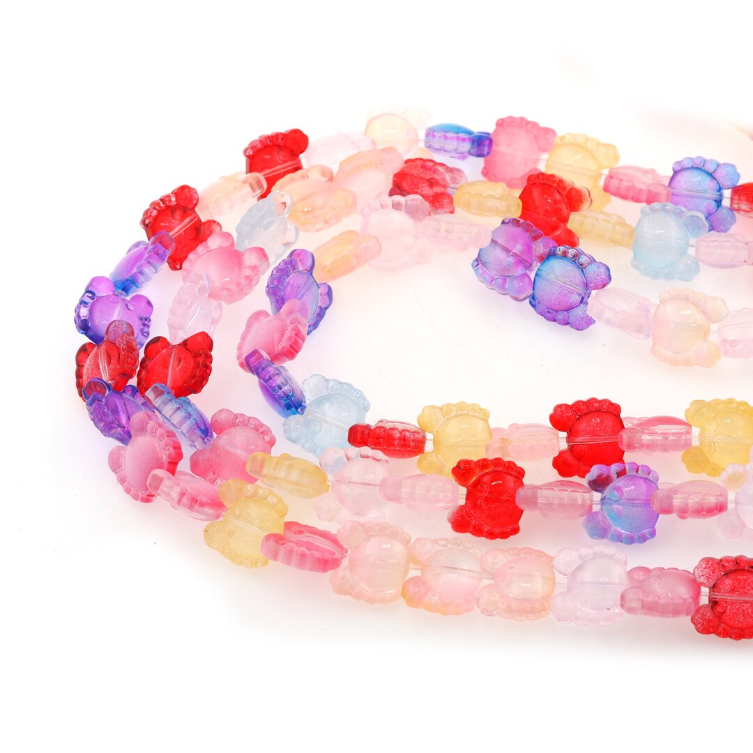 Crab Glass Beads, Cute Round Crab, DIY Jewelry Production With Glass ...
