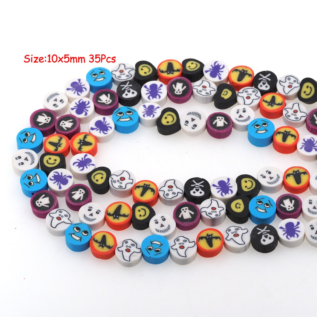 Cemetery Ghost Bat Halloween Polymer, Halloween Polymer Clay Beads ...