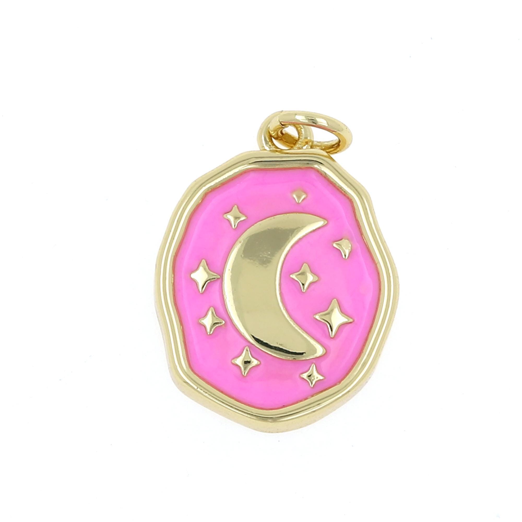 Drip Oil Drinking Moon Pendant Star Jewelry Sky Charming Celestial ...