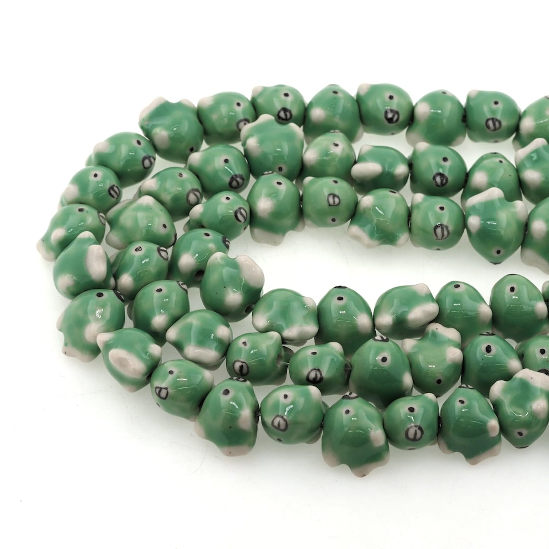 Tropical Fish Beads, Kawaii Ceramic Triangle Fish Decorative Beads ...