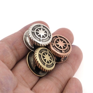 Compass Spacer Beads, Compass Spacer Beads, Compass Charm, Compass ...