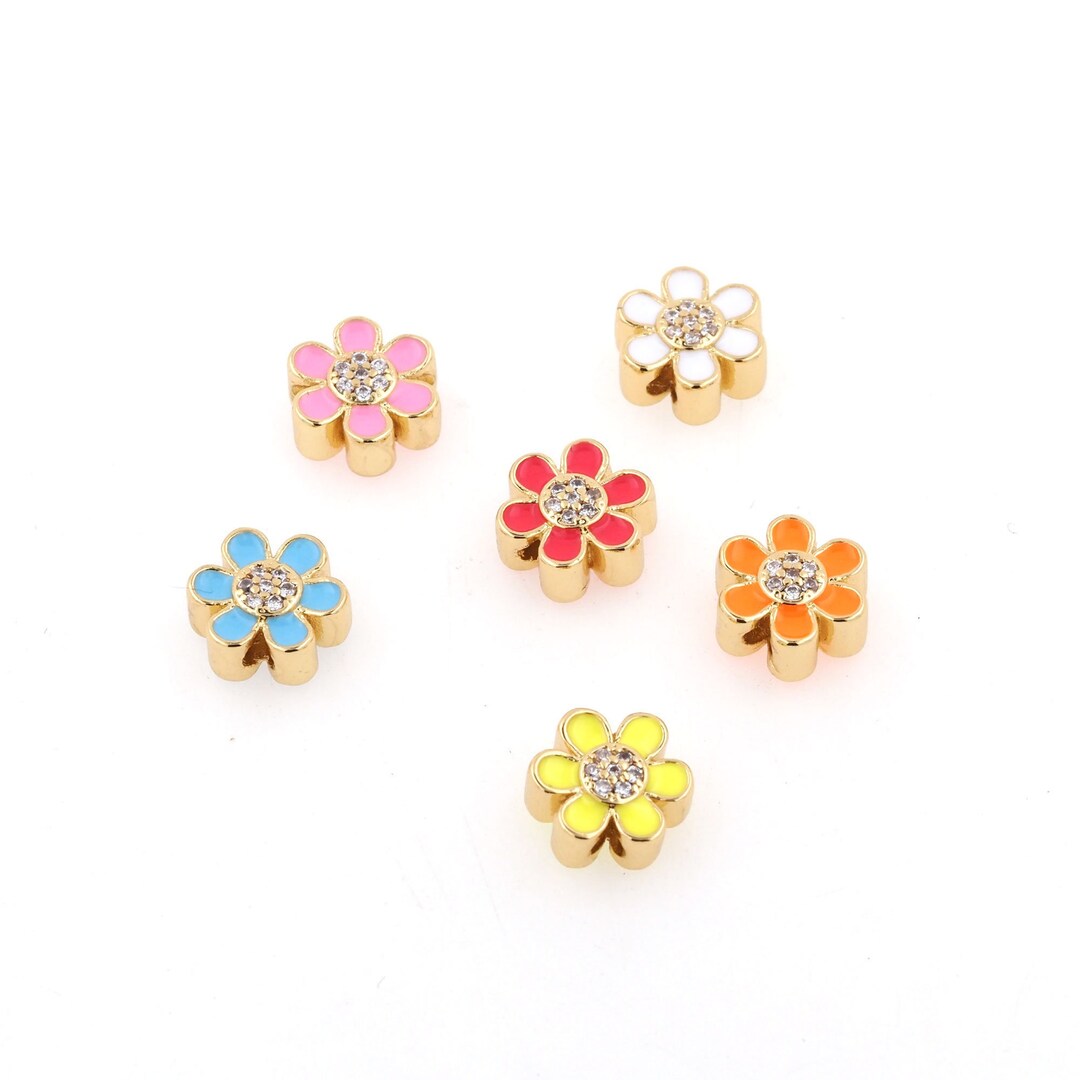 Flower Connector, Hex Connector, 18K Gold Plated Hex Connector, DIY ...