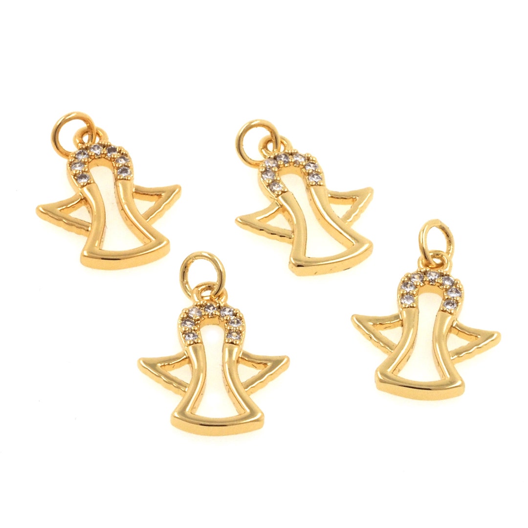 Ghost Pendant 18K Gold Filling Ghost Pendant Slightly Dense Nail CZ ...