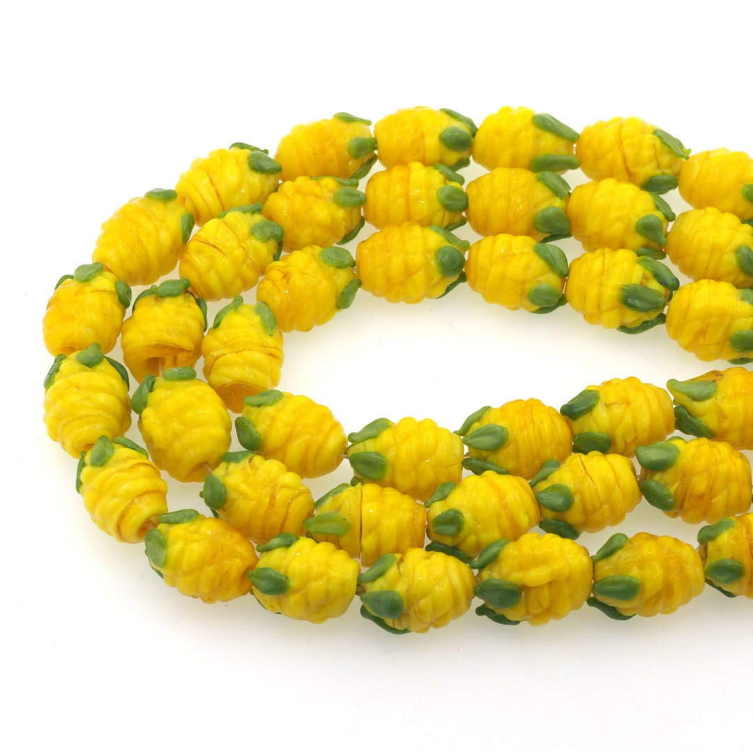 20pcs Pineapple Lucite Beads, Lucite Art Decoration Beads, Pineapple ...