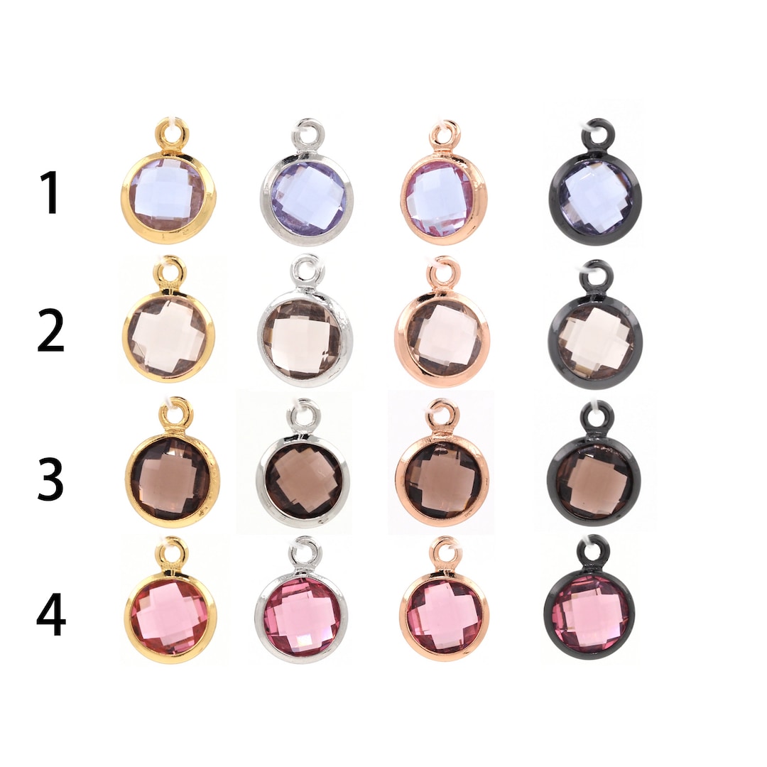 10 Pieces, Round Crystal Connector, Glass Crystal, Crystal Connector ...