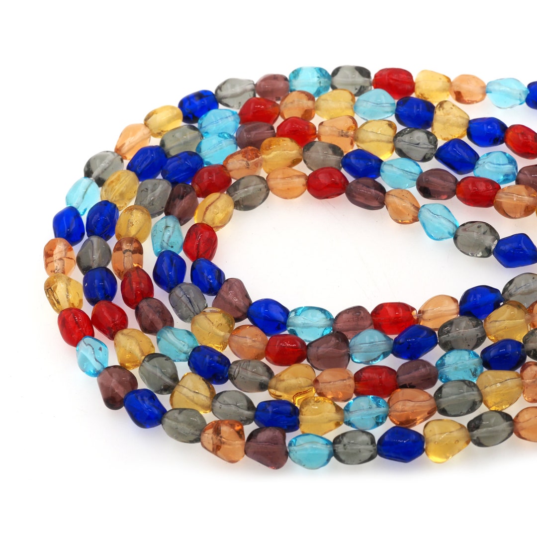 Irregular Shape Aura Stone, Mixed Color Pomegranate String Spacer Beads ...