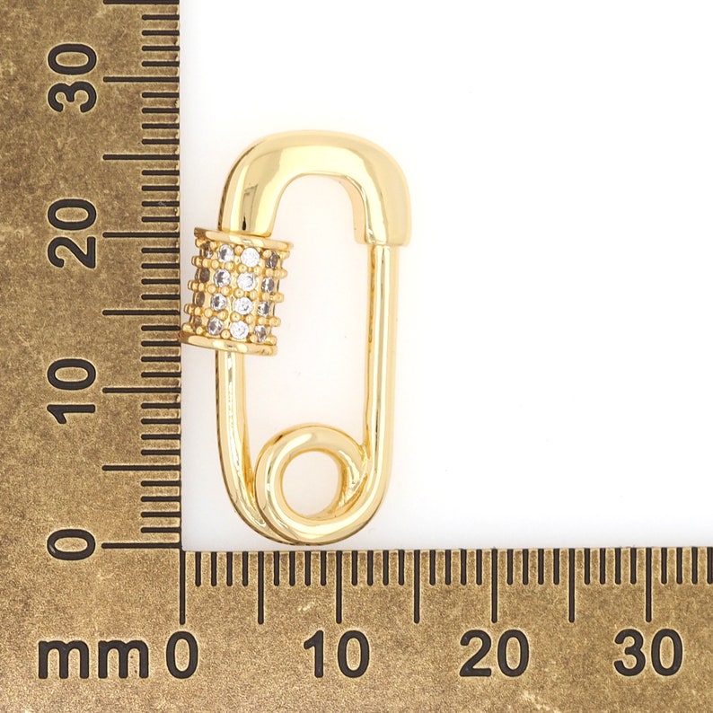 Oval Pin Turnbuckle Turnbuckle Carabiner CZ Pavé Lock Pin - Etsy