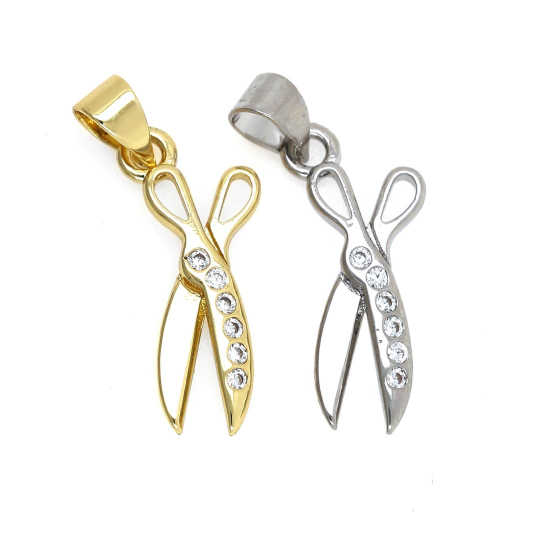 Scissors Pendant Superimposed Light Surface Jewelry Handmade DIY ...