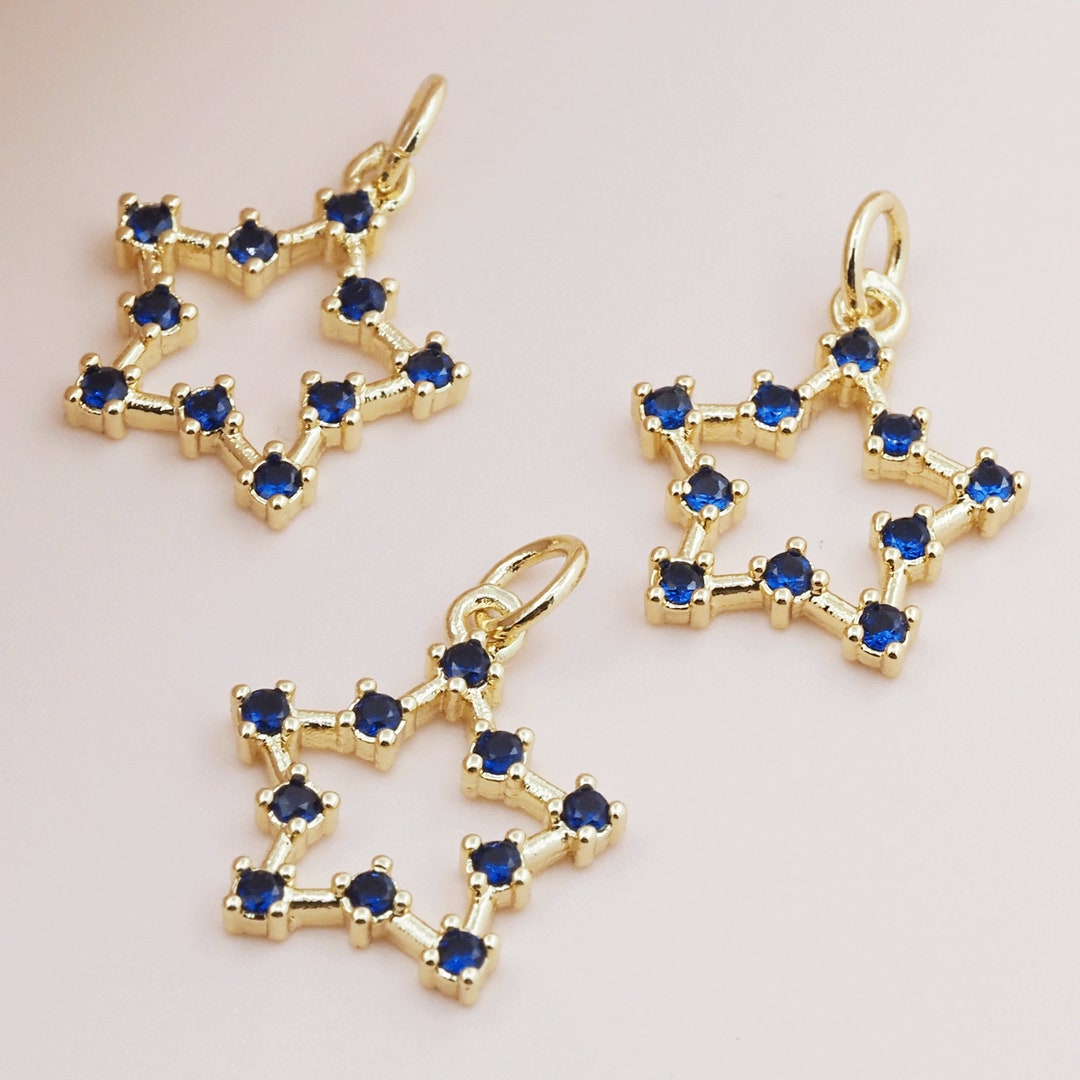 Pentagon Pendant 18K Gold Filling Pentagon Charm Star Charm CZ Pendant ...