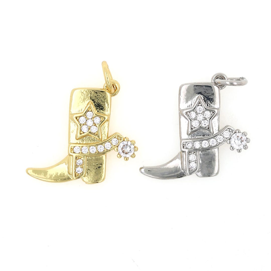 Shoes Pendant Pentagon Star Tripper Star Pendant 18K Gold Plating Cz ...