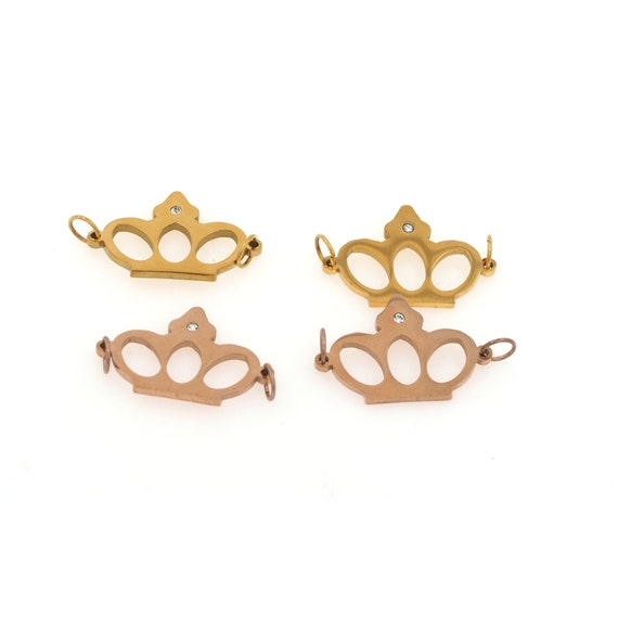 Crown Stainless Steel Connector Crown Connector Decoration - Etsy