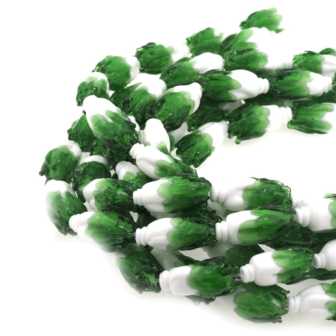 Cabbage Glass Beads, Marano Glass Jewelry, Glass Interval Beads ...