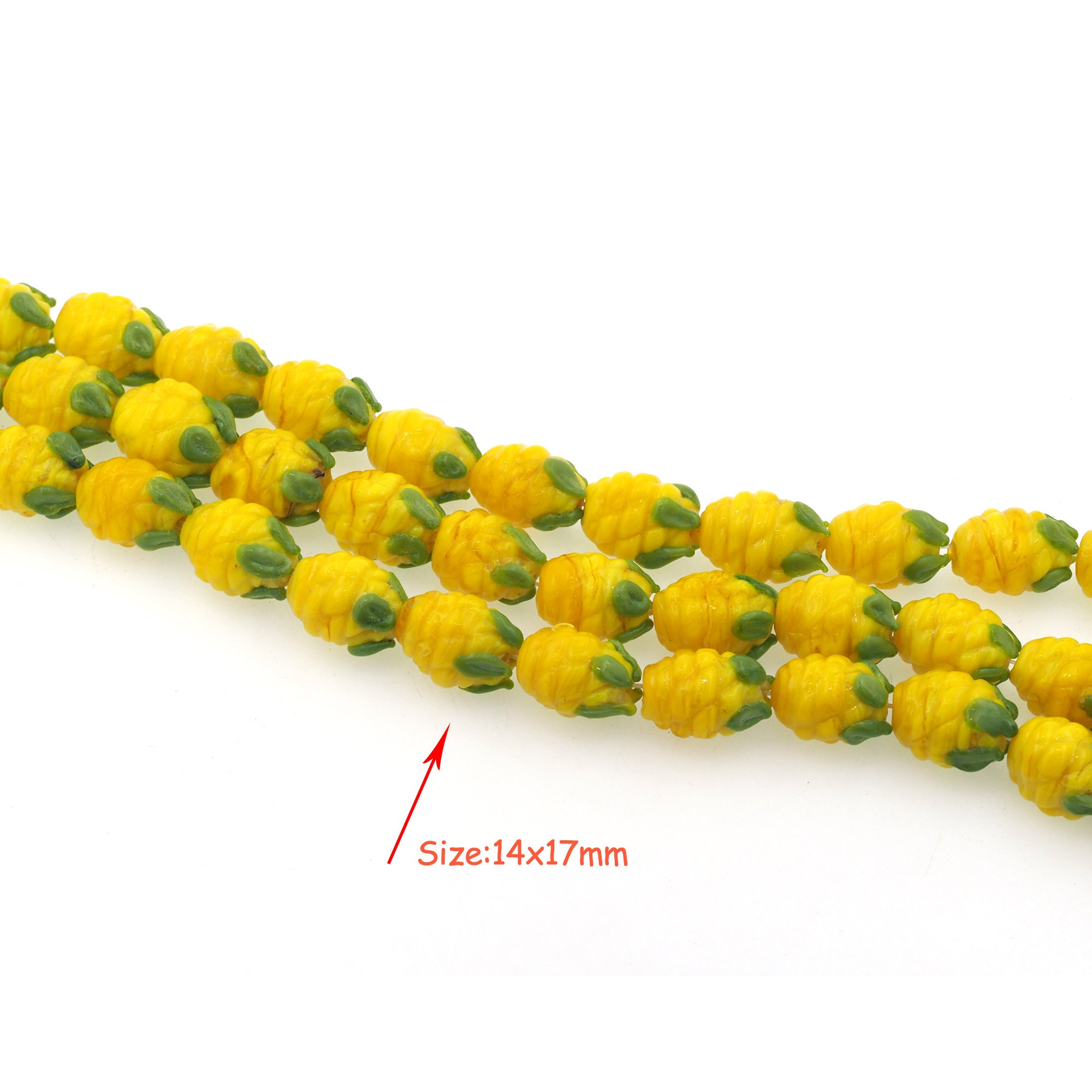 20pcs Pineapple Lucite Beads, Lucite Art Decoration Beads, Pineapple ...