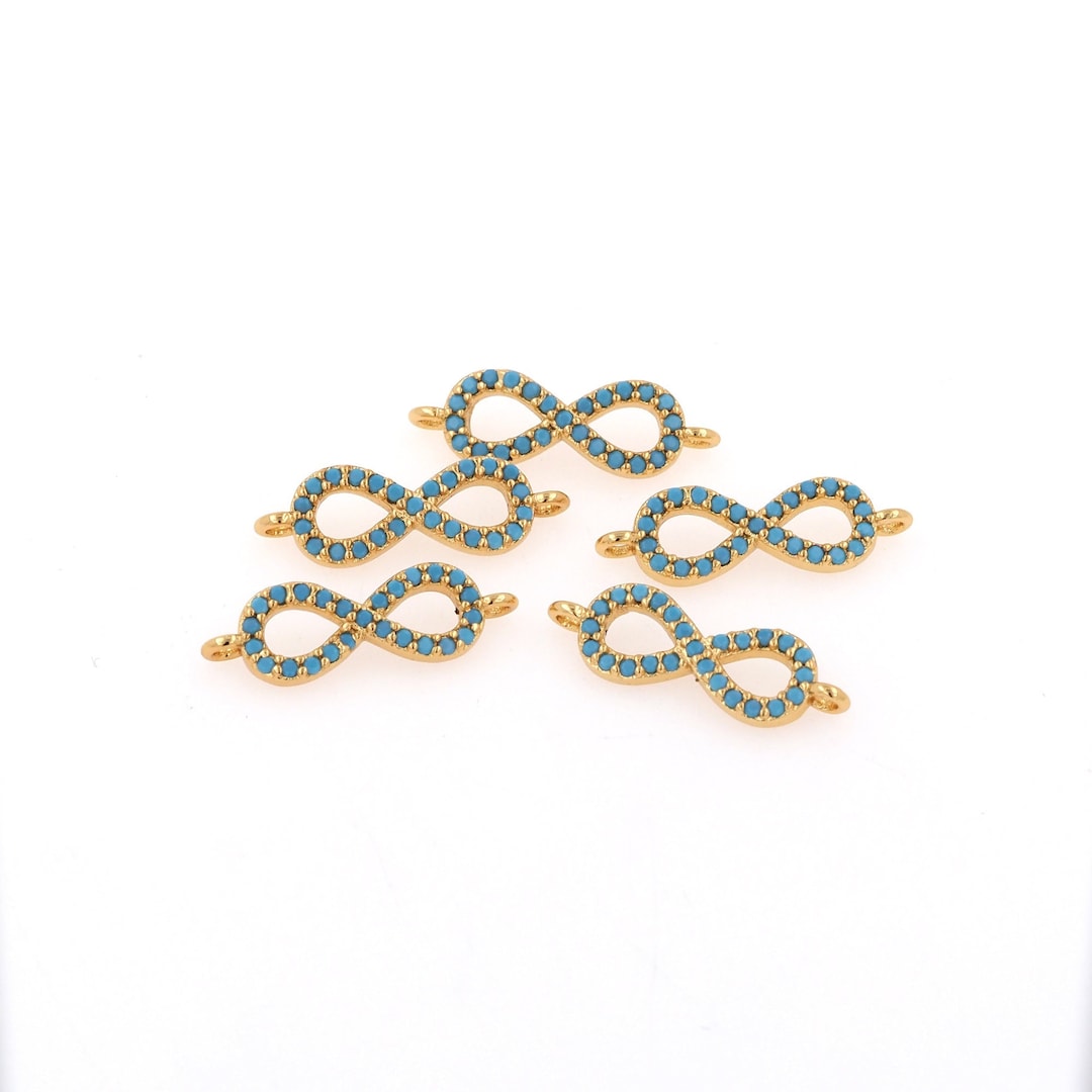 Infinity Connector, Turquoise Infinity Connector, Infinity Charm Charm ...
