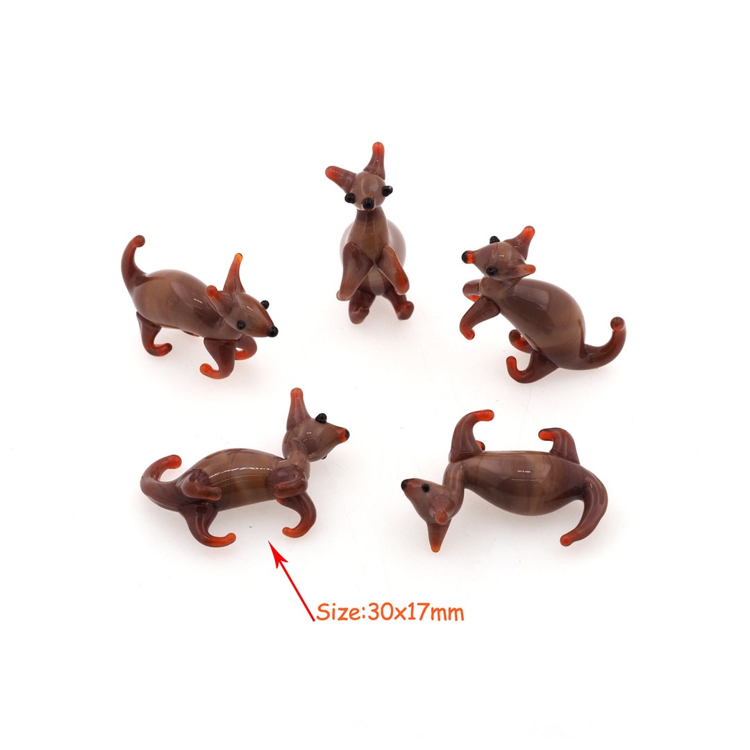Kangaroo Glass Ornament, Cute Kangaroo, Table Decoration, Small Animal ...
