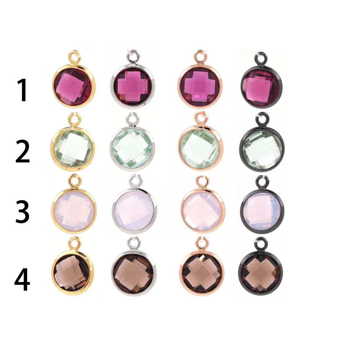 10 Pieces, Round Crystal Connector, Glass Crystal, Crystal Connector ...
