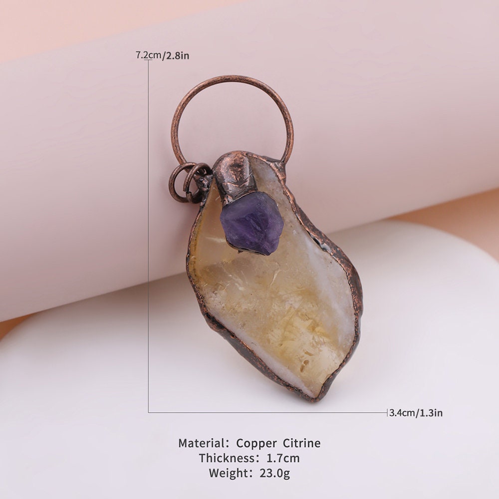 Antique Welding Amethyst Retro Crystal Pendant Handmade Natural Jewelry ...