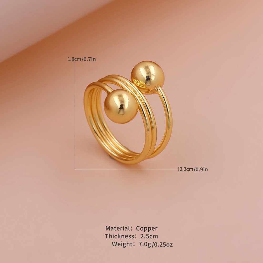 Golden Spiral Ring 18K Gold Filling Ring Gold Fill Fashion Ring ...
