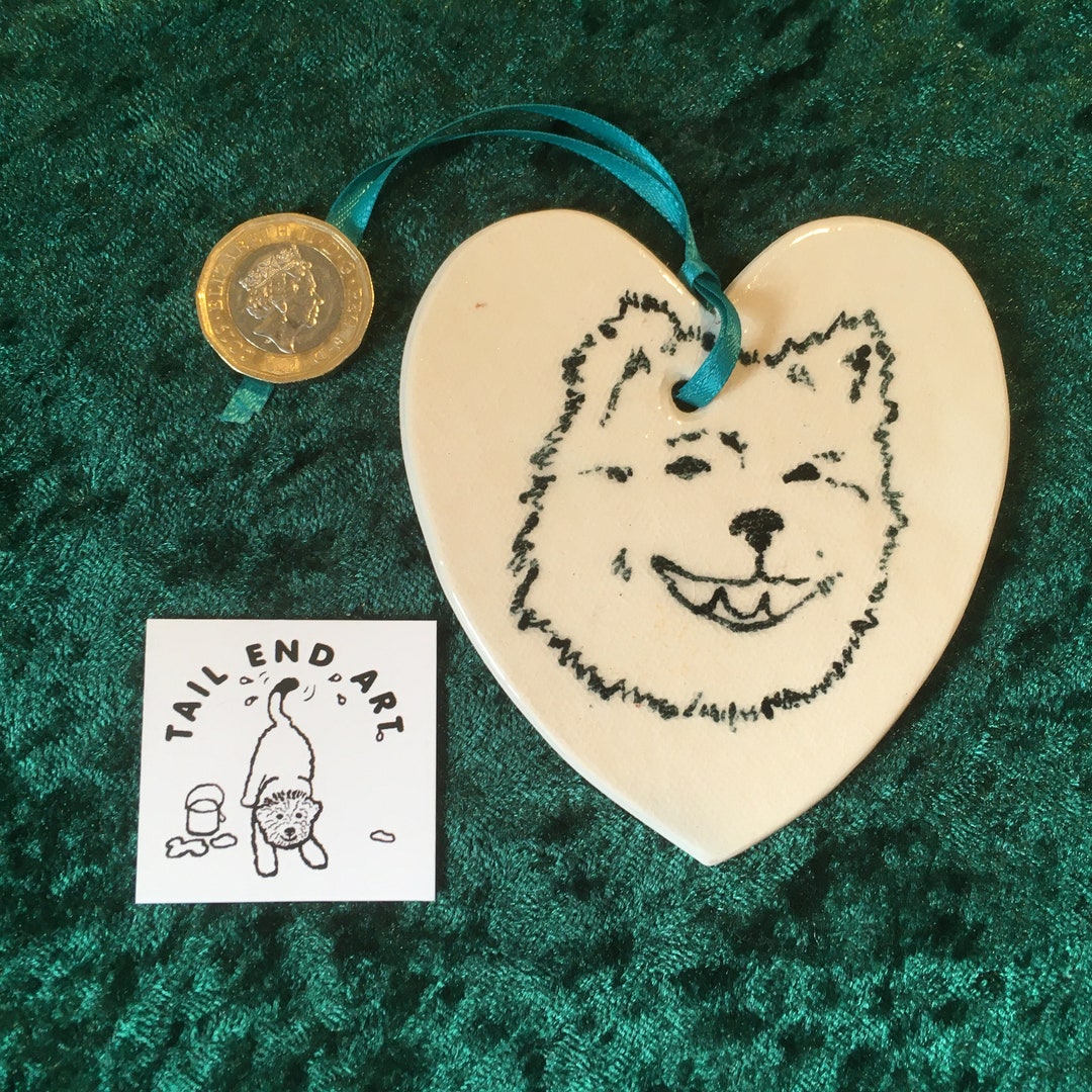 Samoyed Heart Decoration - Etsy