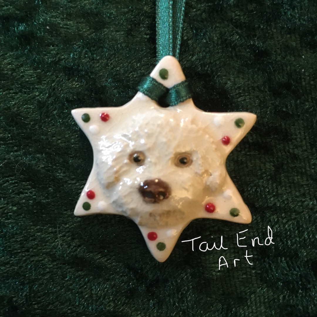 Lagotto Romagnolo Mini Star Christmas Decoration White Head H Design - Etsy