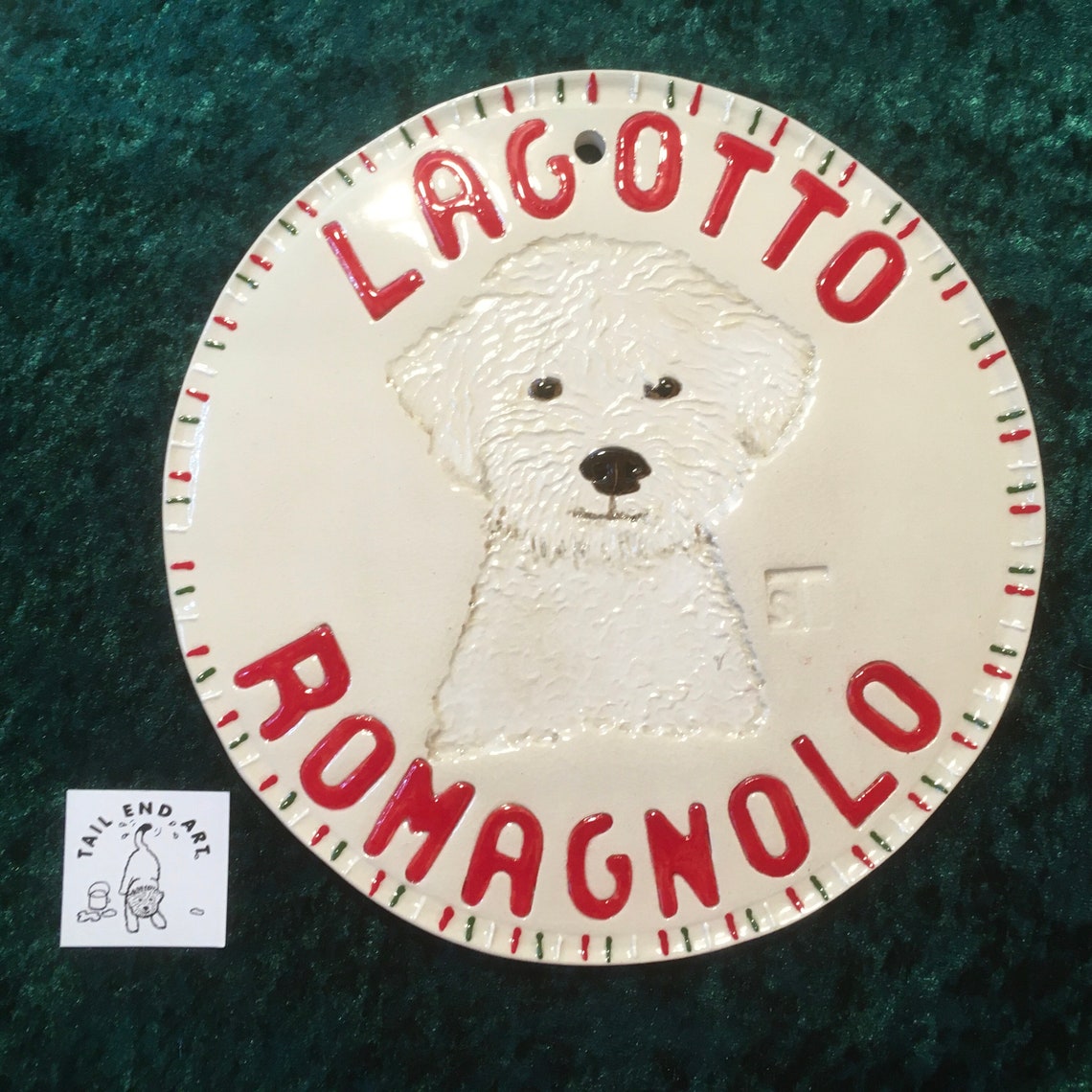 Lagotto Romagnolo Large Plaque - White Head - Etsy