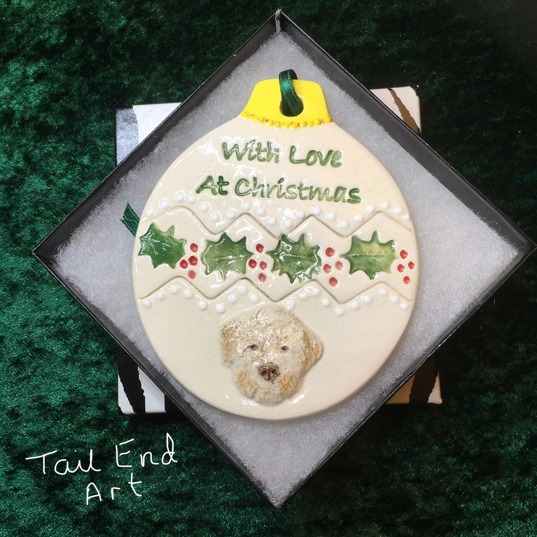 Lagotto Romagnolo Orange & White Head Bauble Christmas Decoration - Etsy